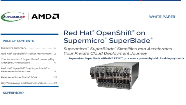 Supermicro Solution for Red Hat OpenShift Container Platform
